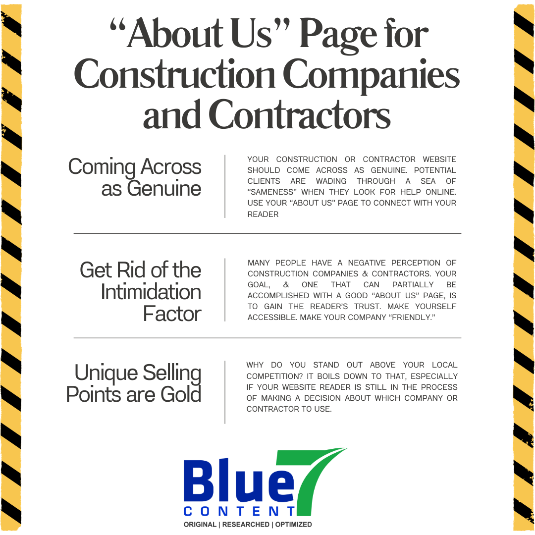 About Us Page for Construction Companies and Contractors - Blue Seven ...